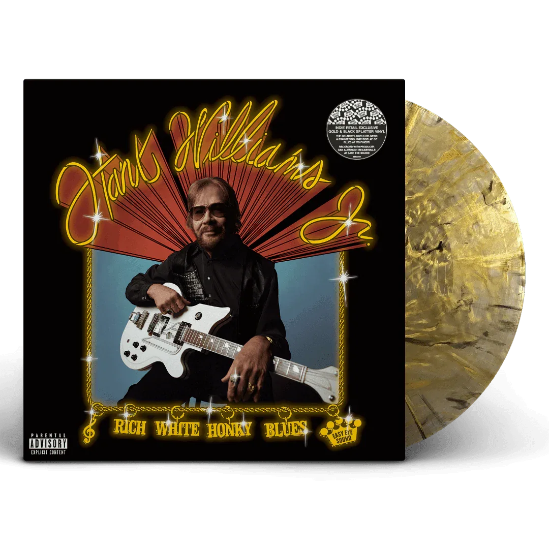 Hank Williams Jr. - Rich White Honky Blues (Gold & Black Splatter Colo ...